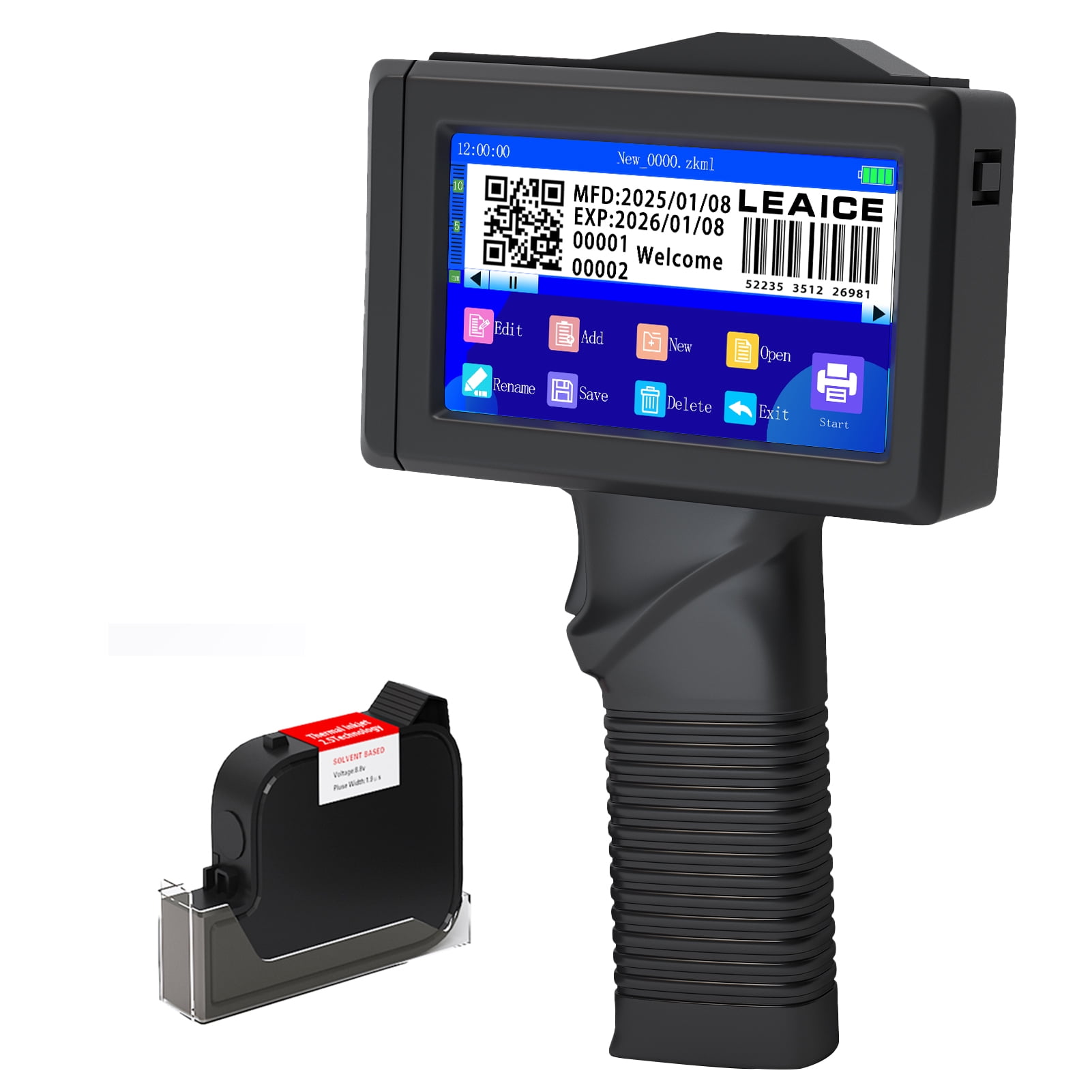 Leaice Handheld Inkjet Printer Gun with Fat-drying Cartridge Portable ...