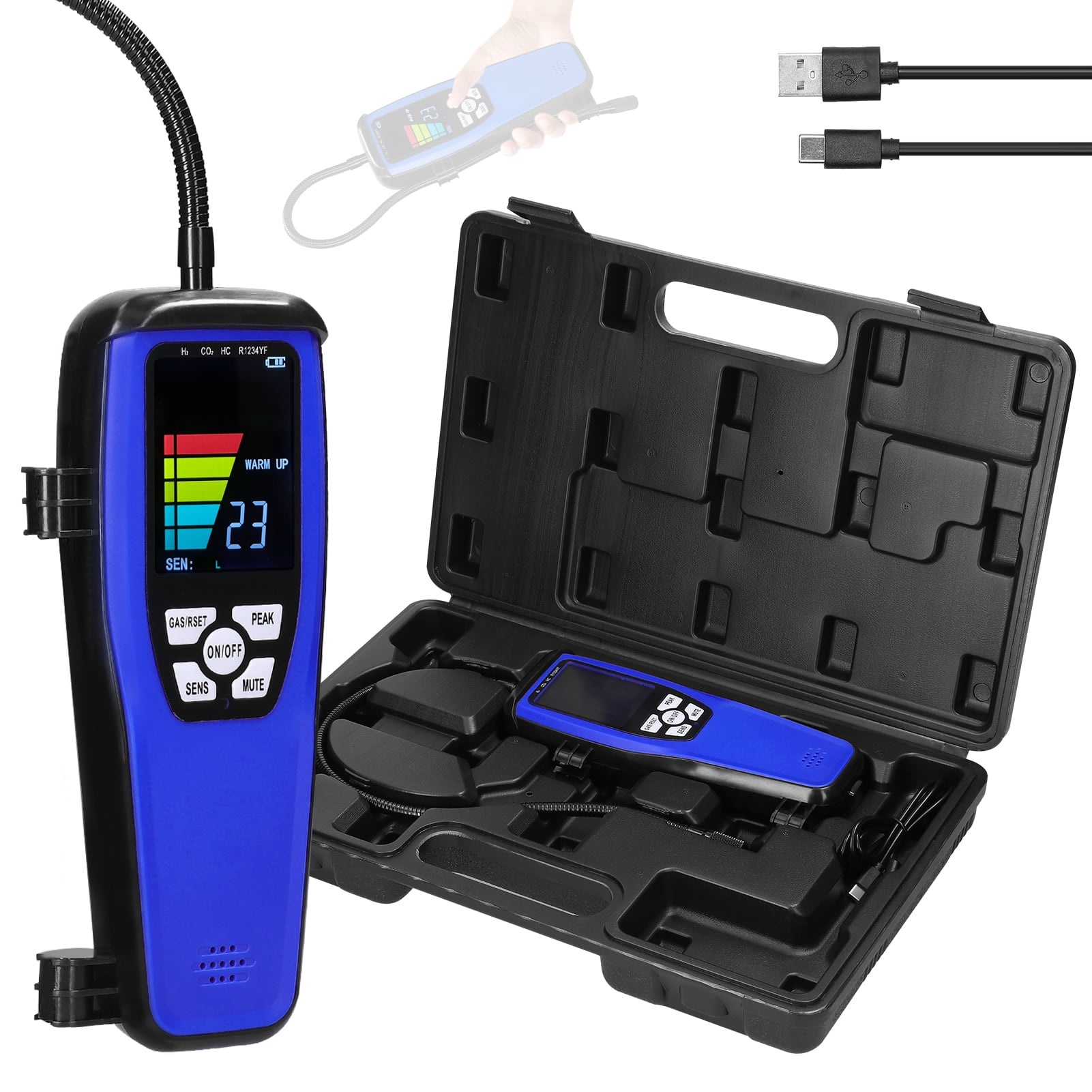Leak Detector,Leak Natural Tester Meter Sniffer Test Sound Alarm ...