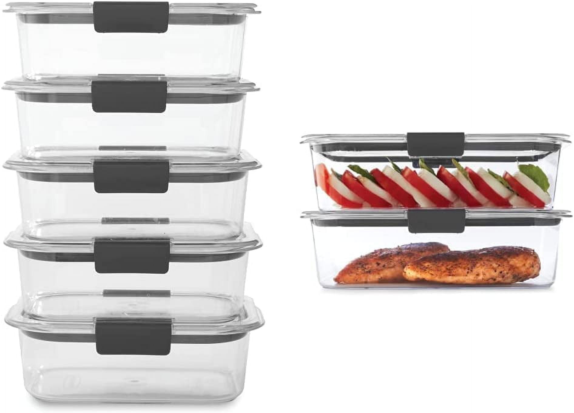 Leak-Proof Brilliance Food Storage Set | 9.6 Cup Plastic Containers ...