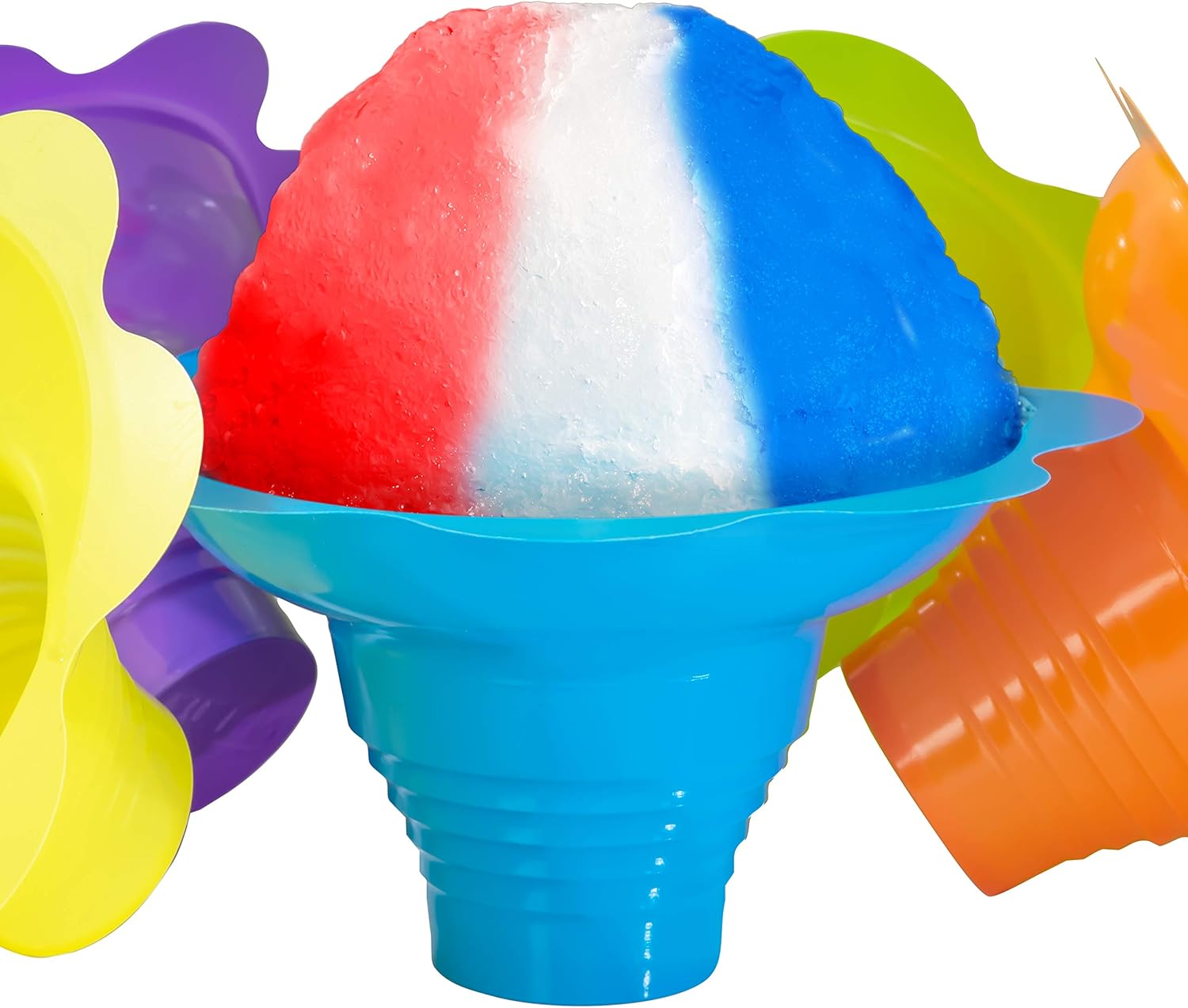 Leak Proof & Drip Catching, Super Cute Reusable 4oz Flower Snow Cone ...