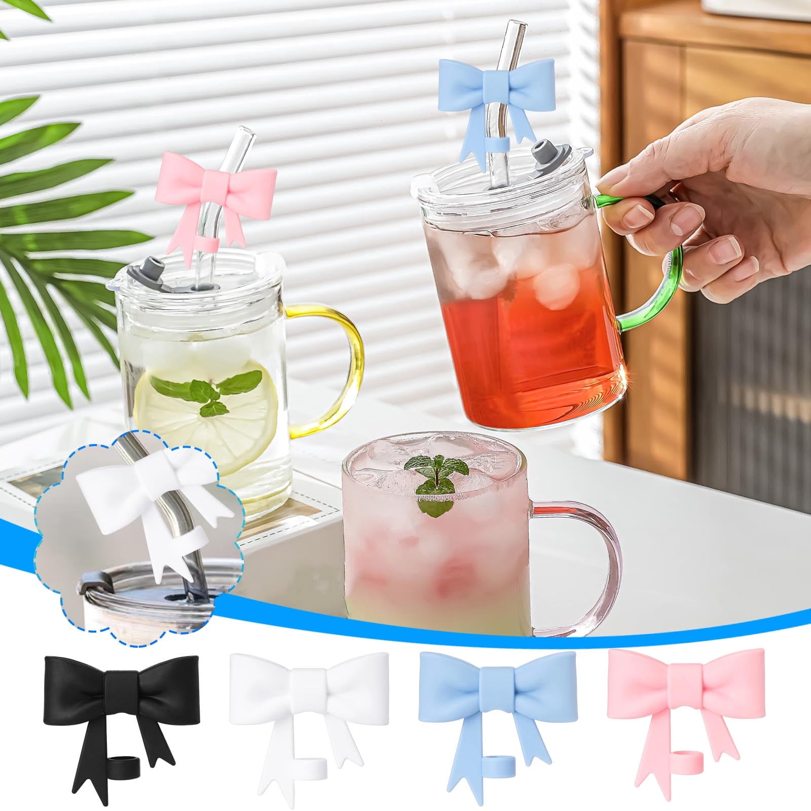 Leak Proof Food Grade Ice Cream Cup Lid with 10mm Bow Straw Cap ...