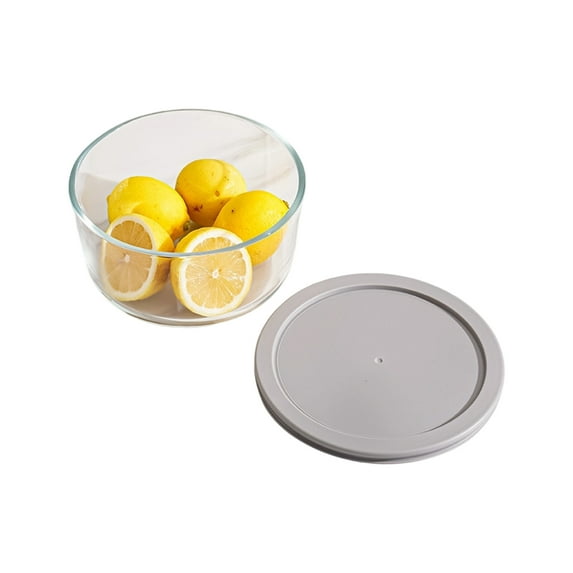Leak Proof Microwave and Freezers Safe Glass Bowl Clear Body Easy Views ...