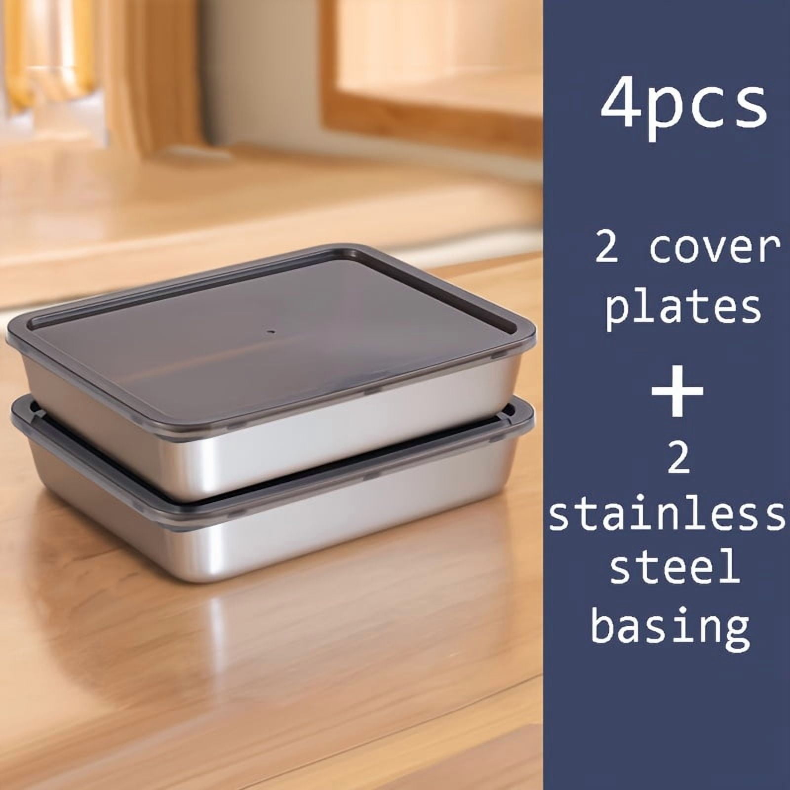 Leak Proof Stainless Steel Food Storage Containers - Reusable ...