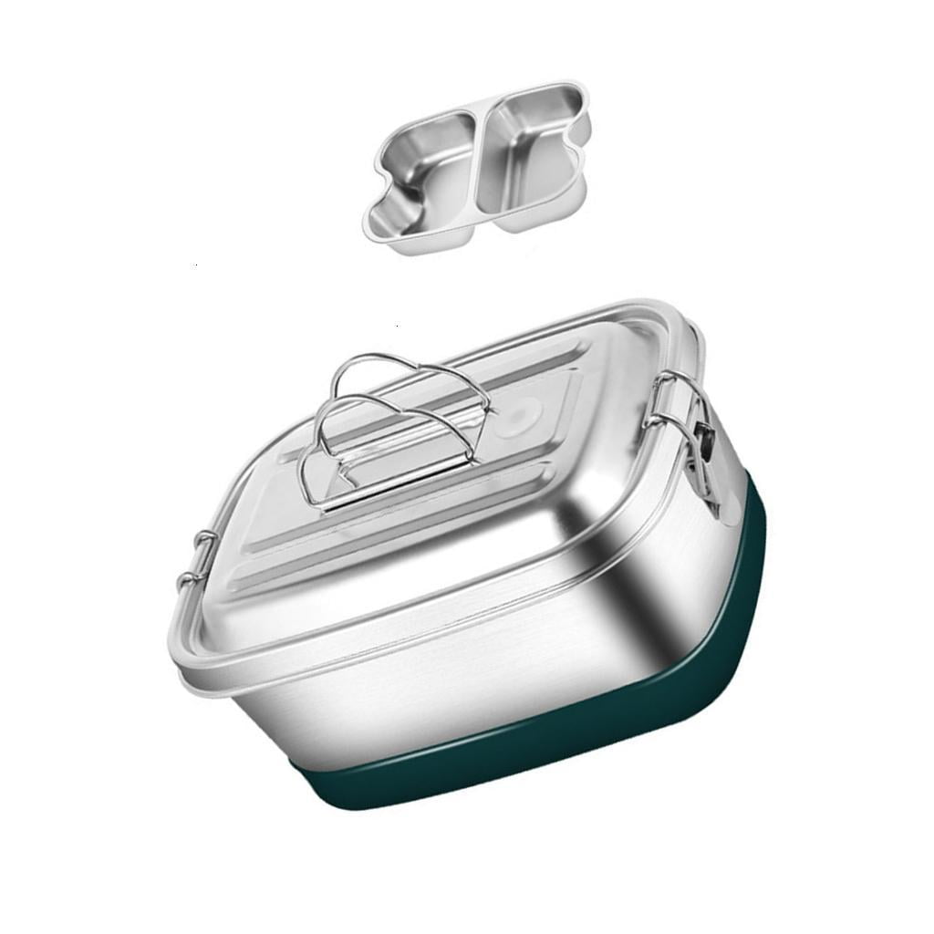 Leak Proof Stainless Steel Lunch Box with Removable Divider Practical ...
