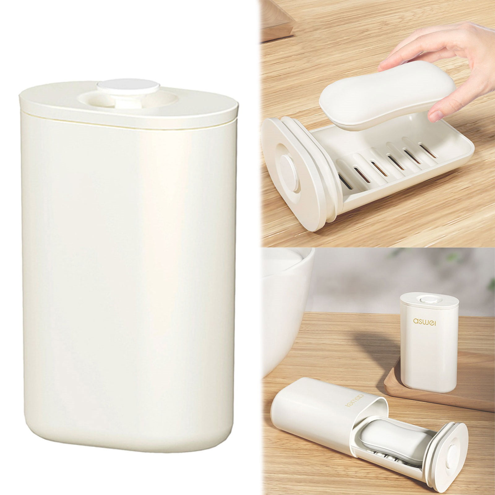 Leak-Proof Travel Soap Case with Draining Layer and Lid, Travel Bar ...