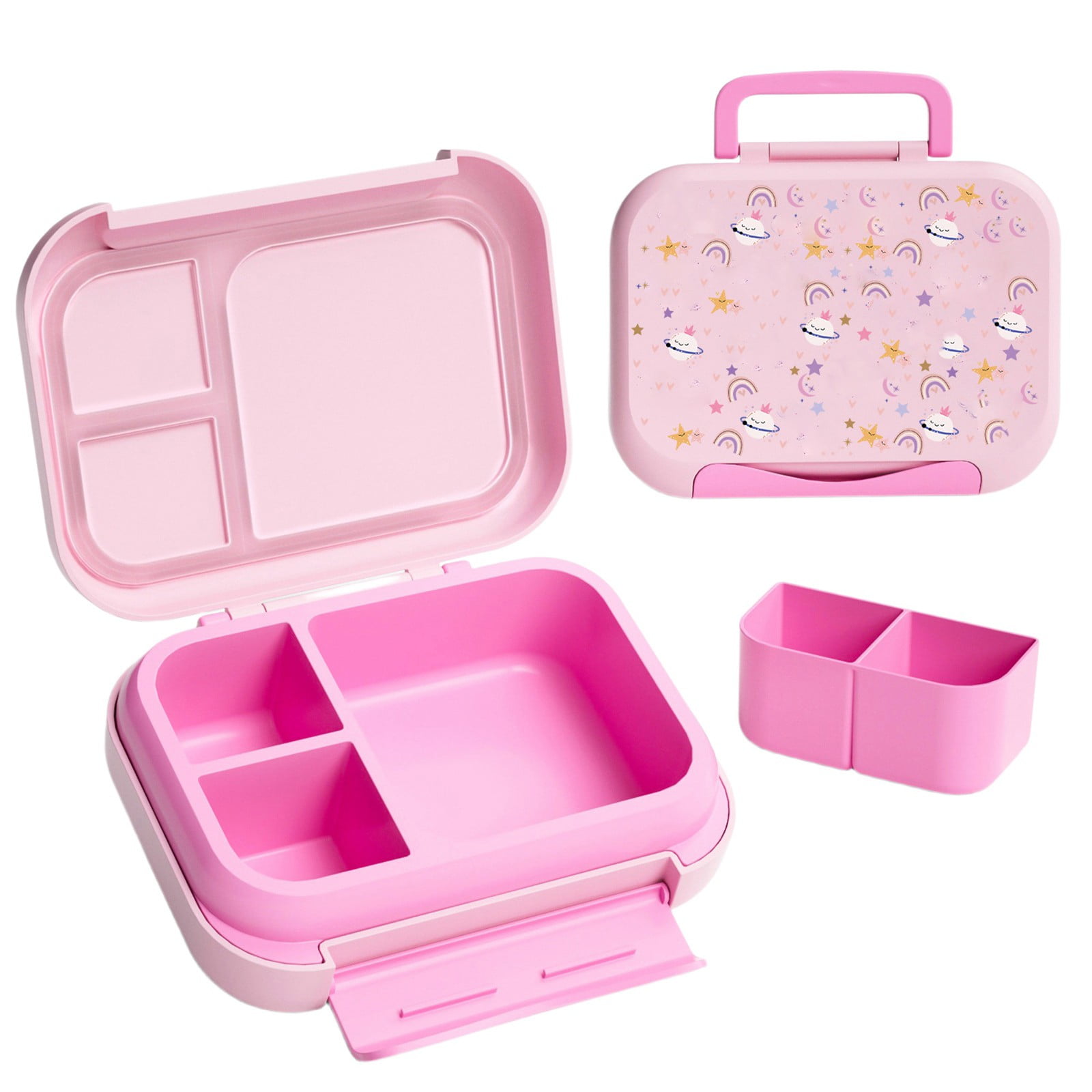 Leak-Proof, Versatile 3-Compartment Bento-Style Lunch Box with ...