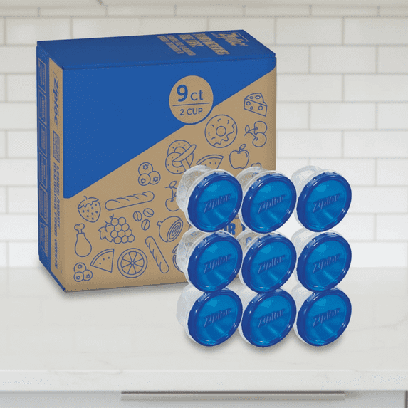 Leak Resistant Round Food Storage Containers with Secure Lids, Set of 9 ...
