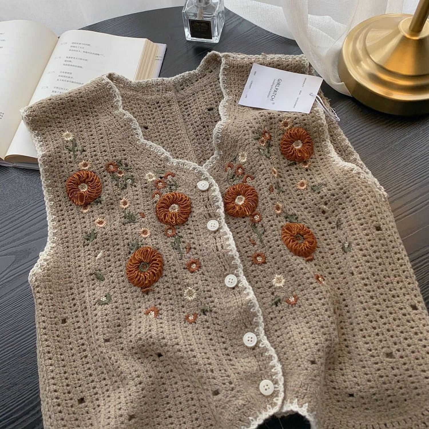 [Leak-picking] 2024 new fine crochet vintage jacquard three-dimensional ...
