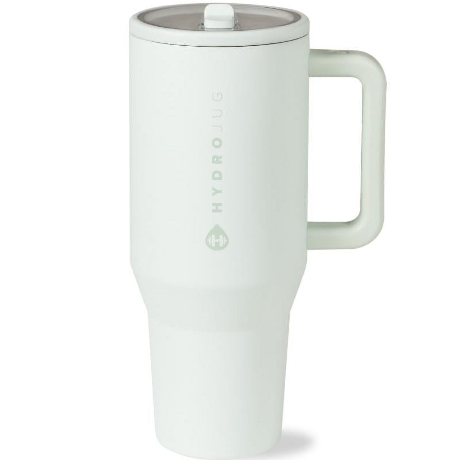 Leak-proof insulated tumbler with flip-top straw and cup holder, fits ...