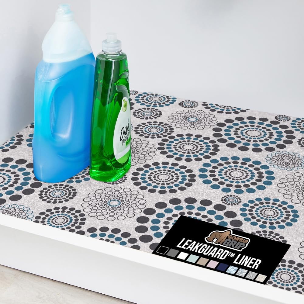 LeakGuard Non-Adhesive Under Sink Mat for Kitchen Cabinet, 24x60 ...