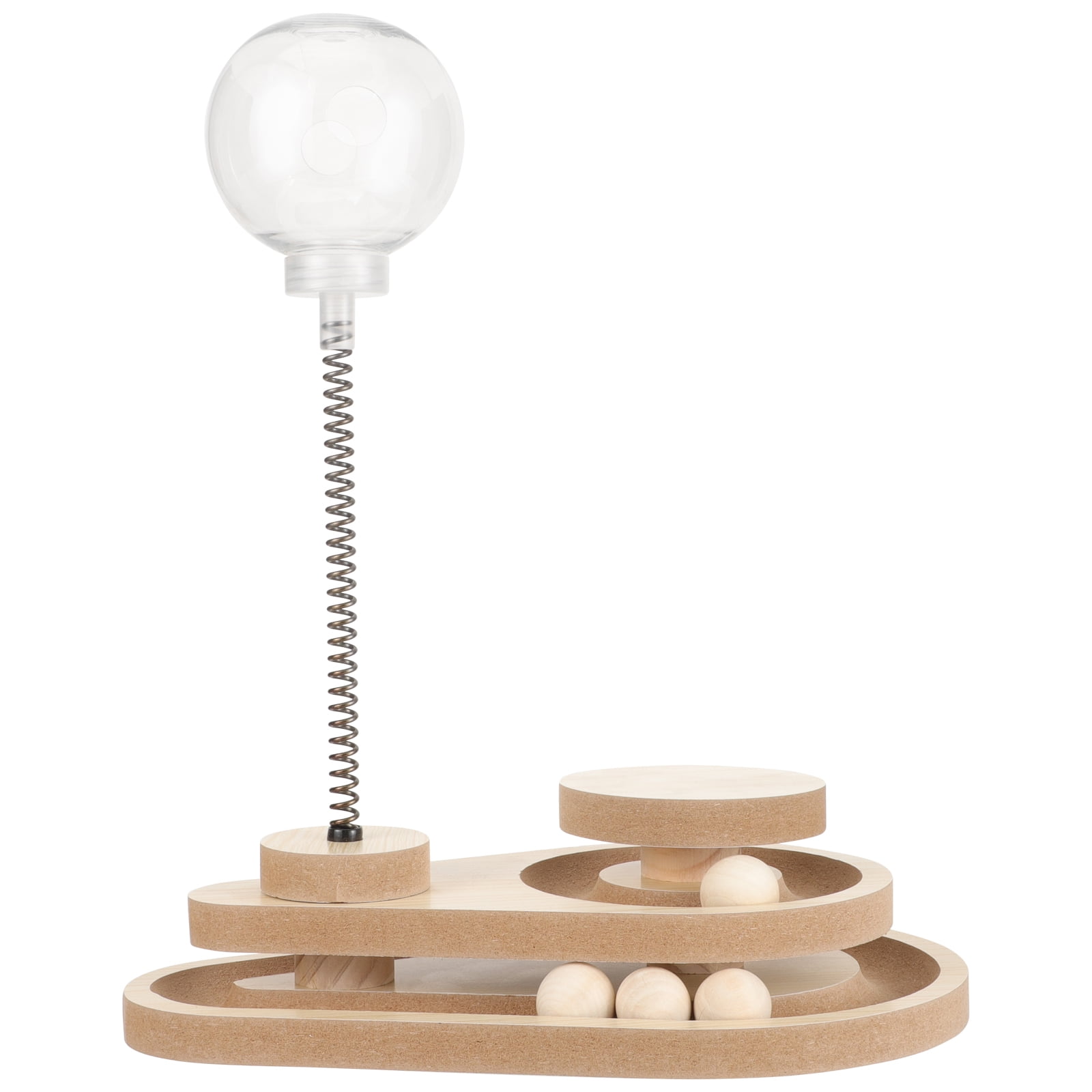 ifundom Indoor Cats Turntable Toy Wooden 1Set 12.18X11.00X7.07in ...