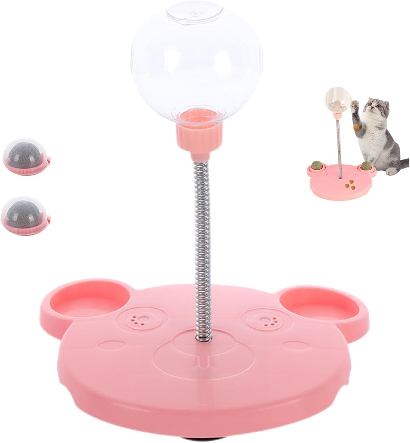 Leaking Treats Ball Pet Feeder Toy, Slow Feeder Food Dispenser, Wobbly ...