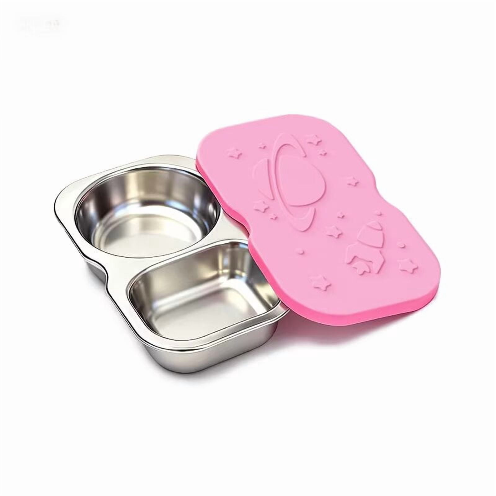 Leakproof 2-Compartment Stainless Steel Snack Box with Food-Grade ...