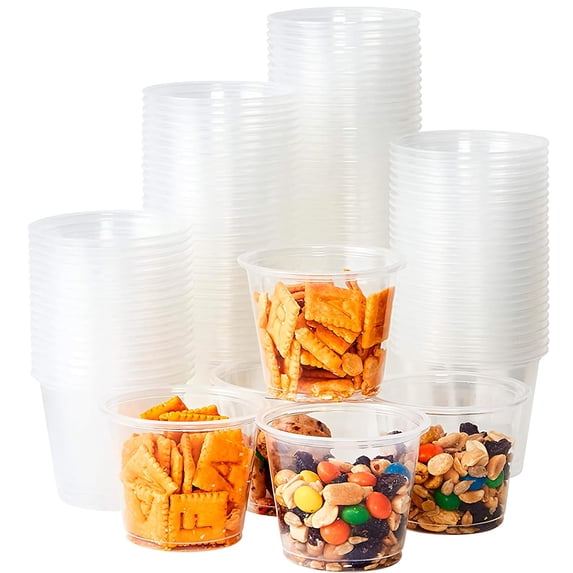 Leakproof BPA Free 5.5 oz Souffle Cups 100 PK. Stackable Portion ...