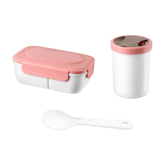 Leakproof Bento Box with 600ml Soup Cup & Utensil Set Microwave Safe ...