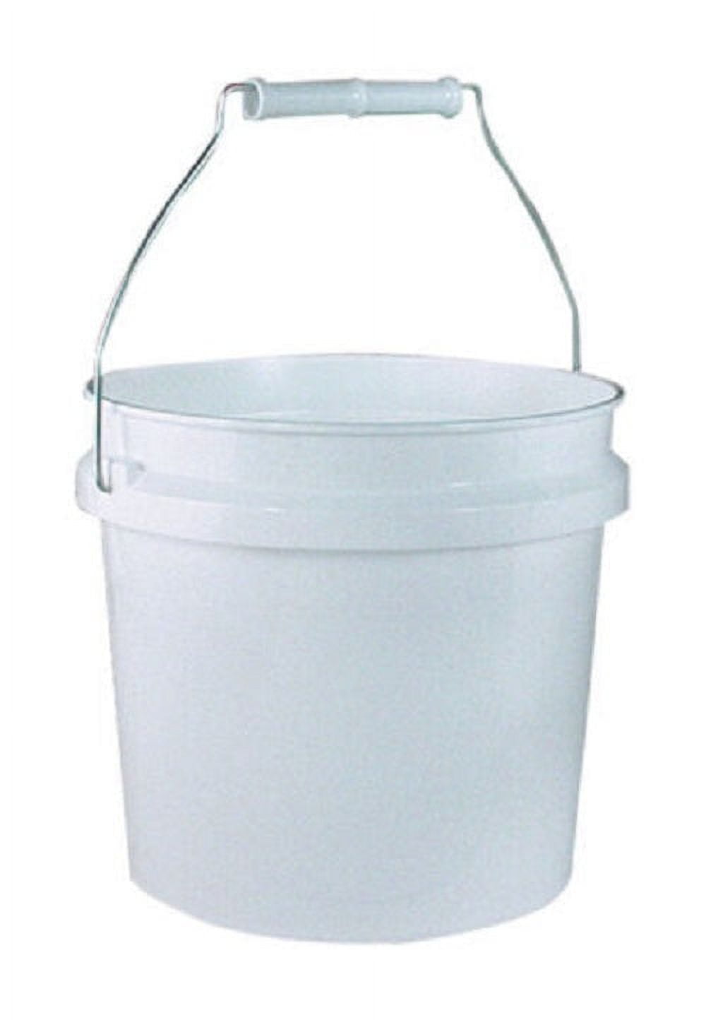 Leaktite 001G01WH024 White 1 Gallon Plastic Pail / Bucket With Handle ...