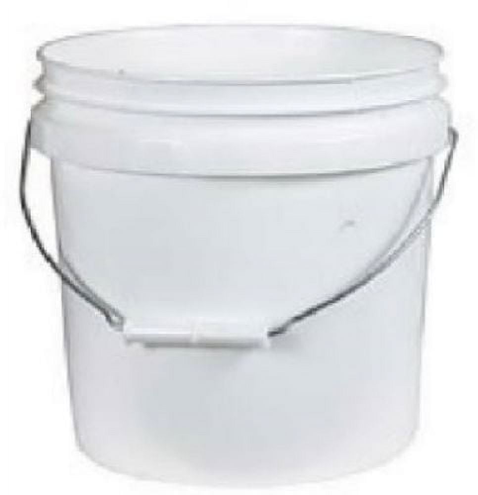 Leaktite 002G01WH200 2-Gallon White Plastic Industrial Pail Bucket ...