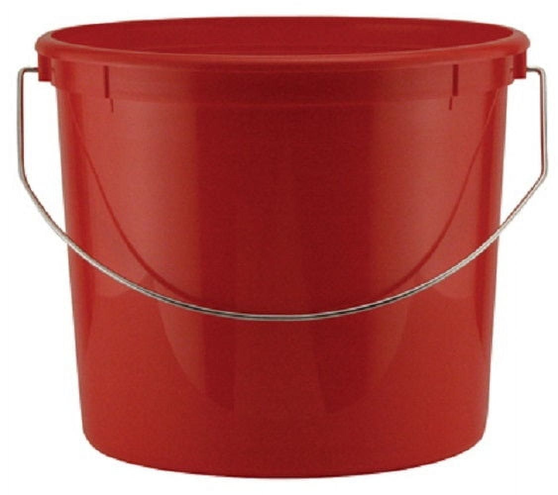 Leaktite 005Q55RD024 5 Quart Red Heavy Duty Plastic Paint Pail ...