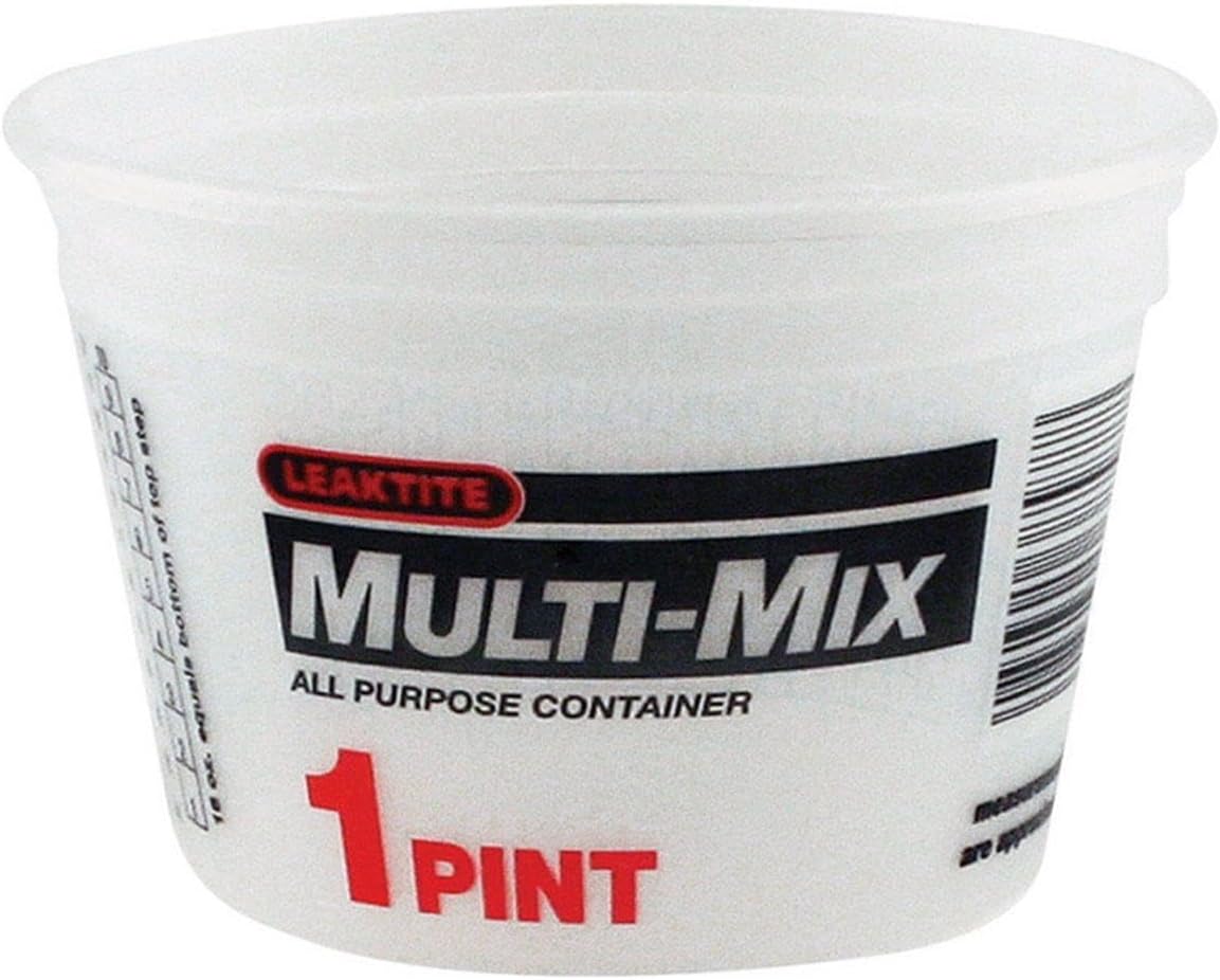 Leaktite 1M3500 Multi-Mix All Purpose Calibrated Container, 1-Pint ...