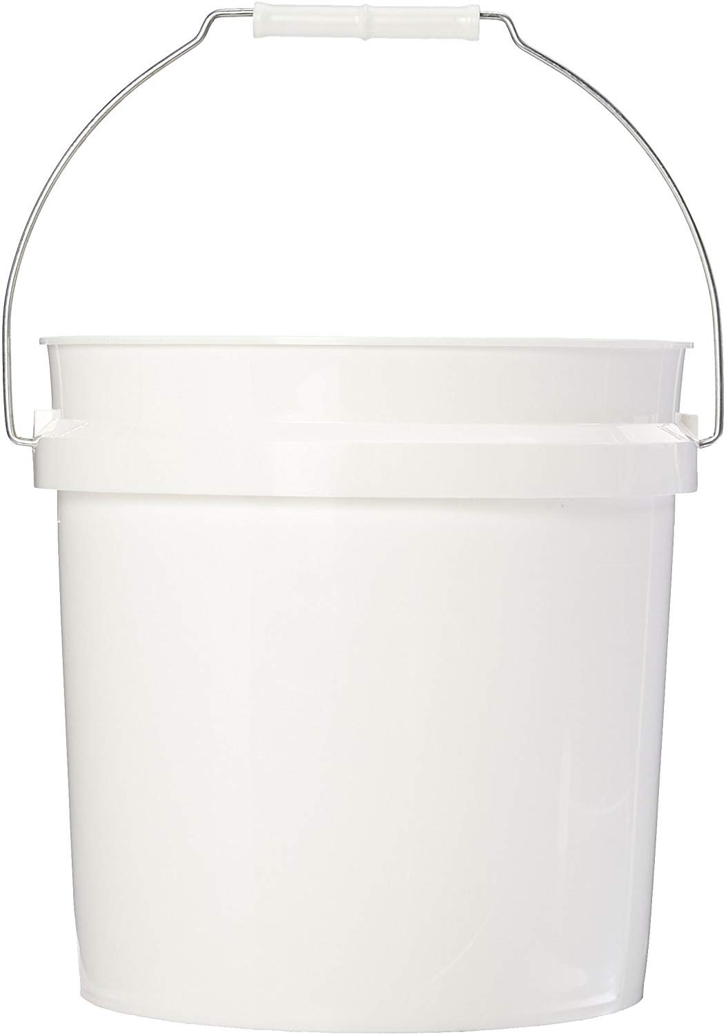 Leaktite, White 2 gal Plastic Bucket, 2 Gallon Capacity, Durable ...