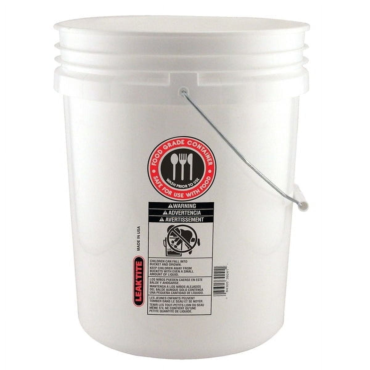Leaktite White 5 gal Food Safe Bucket (Pack of 20) - Walmart.com