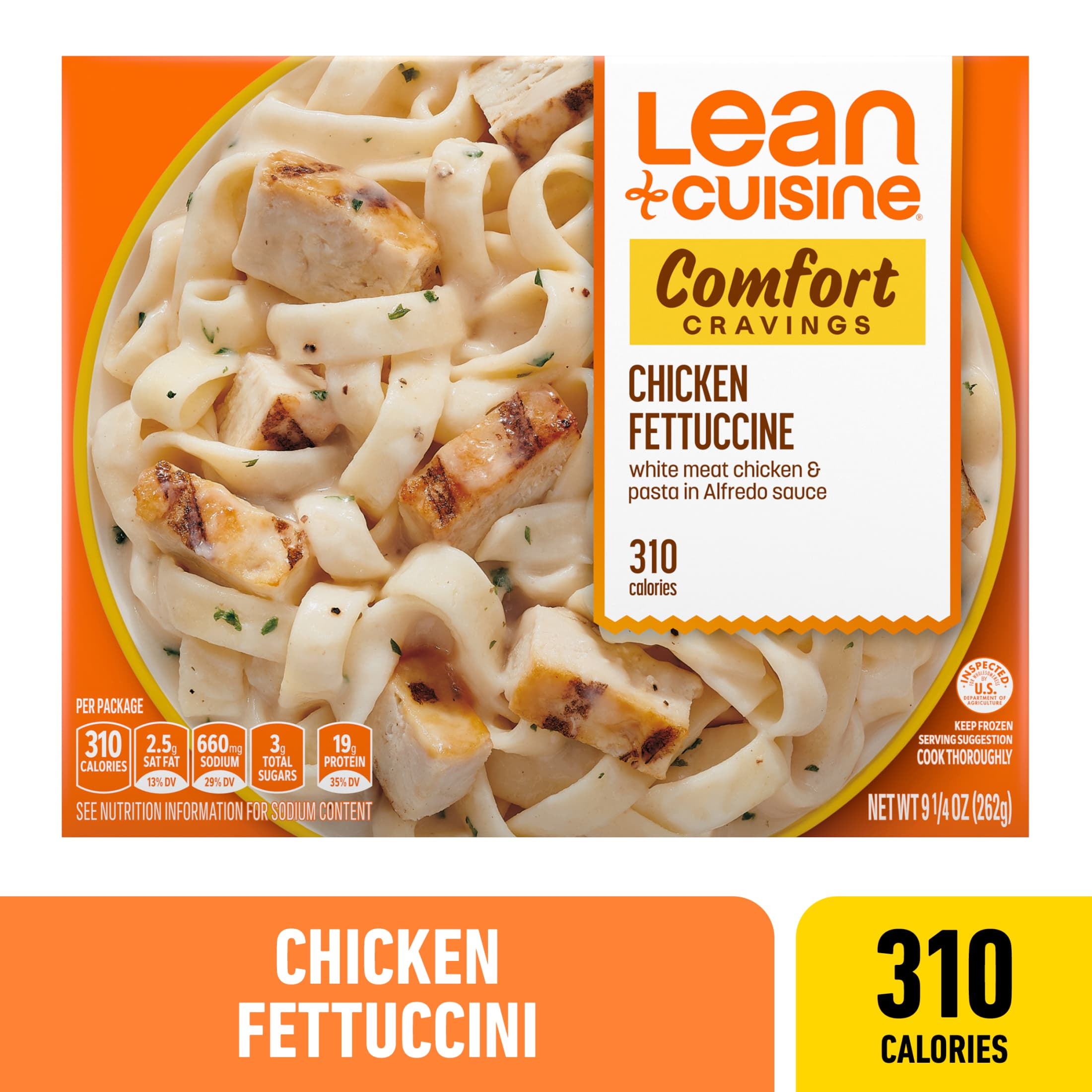 Lean Cuisine Favorites Chicken Fettuccini Microwavable Meals for Lunch ...