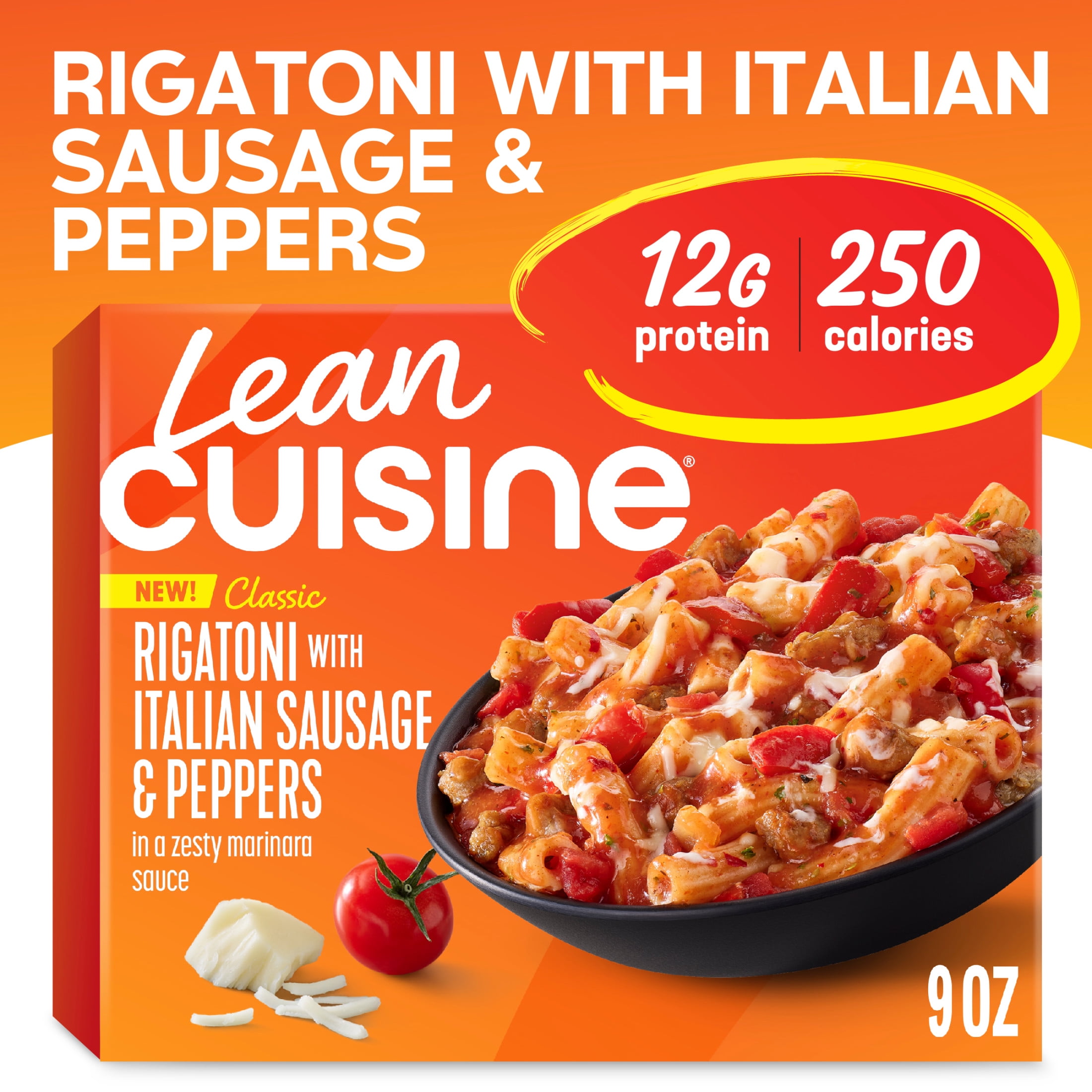 Lean Cuisine Rigatoni with Italian Sausage and Peppers, Frozen Lunch ...