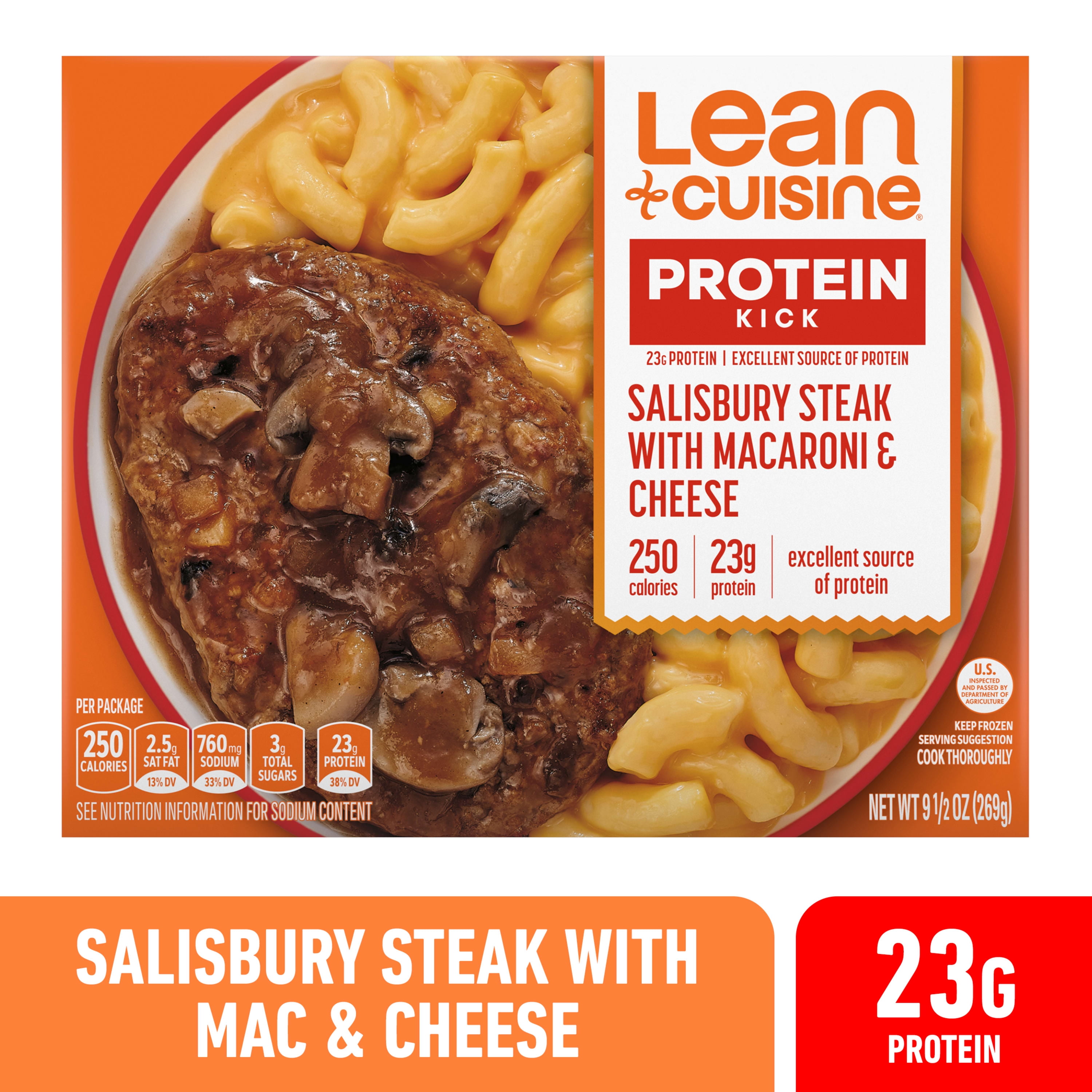 Lean Cuisine Macaroni and Cheese Salisbury Steak Meal, 9.5 oz (Frozen ...