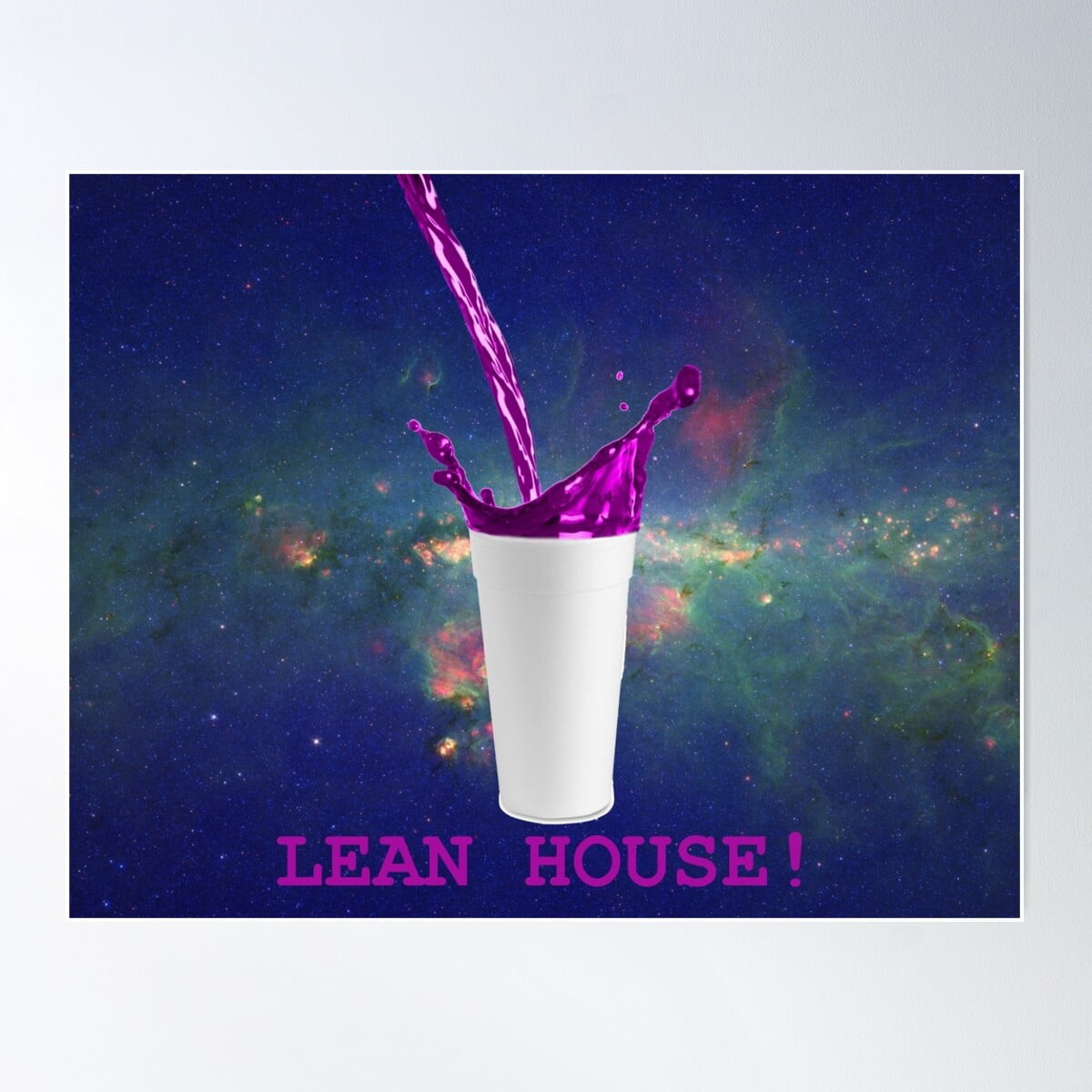 Lean House! Purple Drank Sizzurp Drink! Poster Wall Art, Modern Wall ...