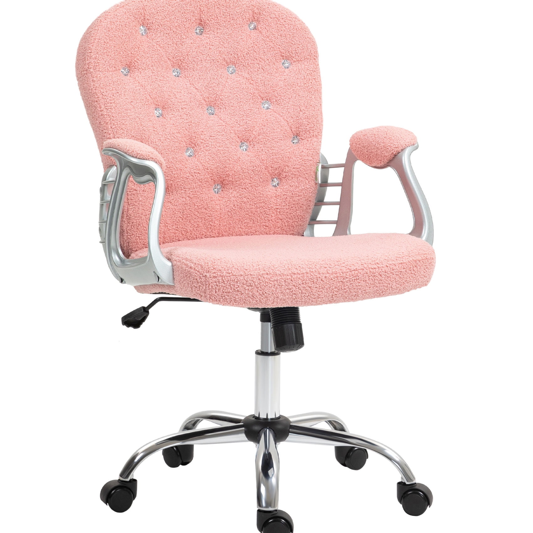Lean - back Tilt Function - Pink Swivel Chair for Lumbar Pressure ...
