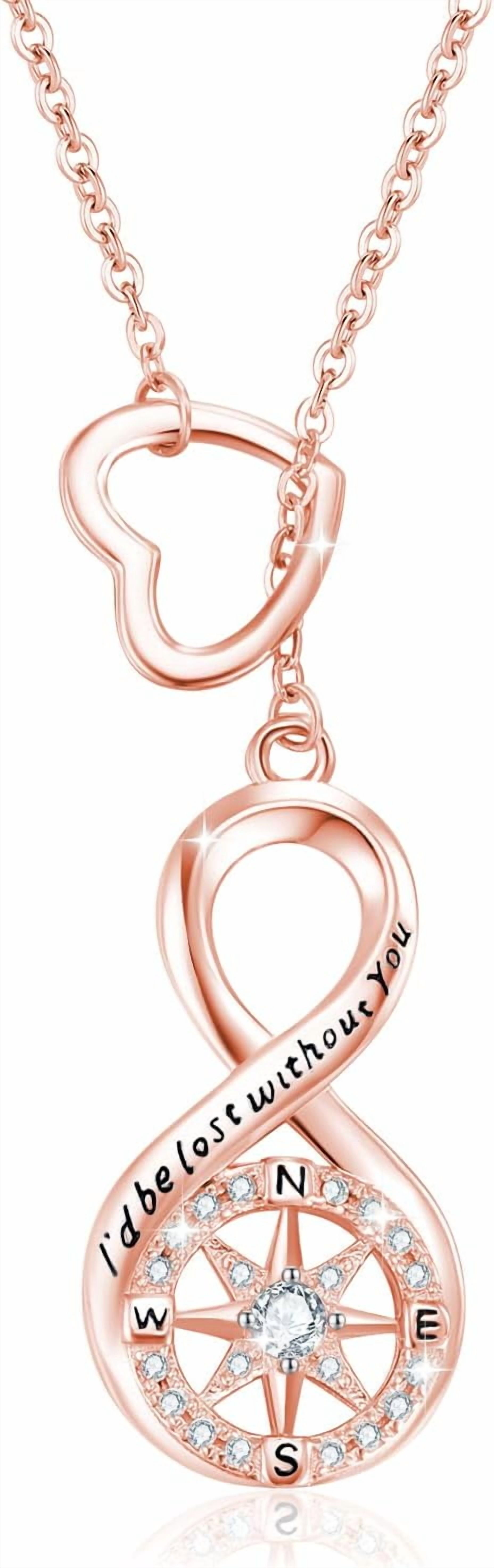 Leander Compass Pendant Necklace 925 Sterling Silver I'd be Lost ...
