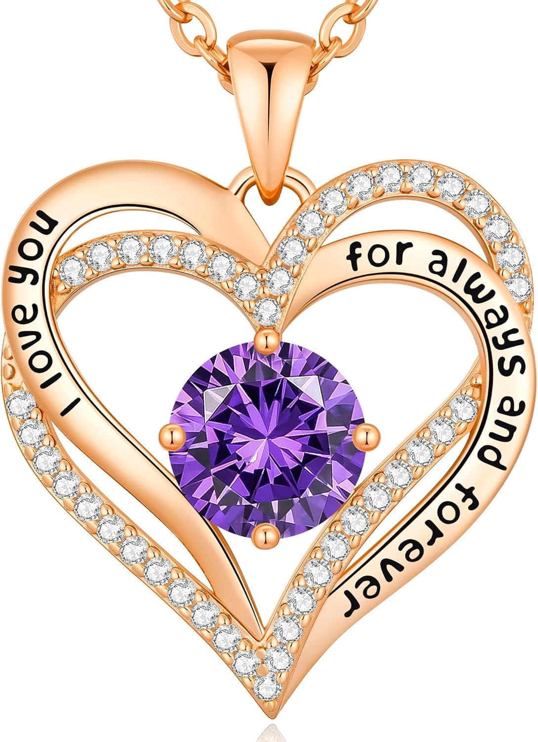 Leander Forever Love Heart Necklaces for Women, Mom, Girlfriend, Wedding Anniversary Birthday ...