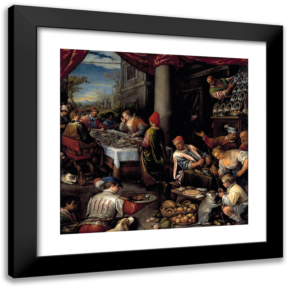 Leandro Bassano 15x15 Black Modern Framed Museum Art Print Titled - The ...