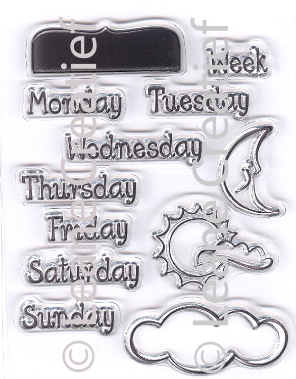 Leane Creatief Project Life & Cards clear stamp Days of the Week ...