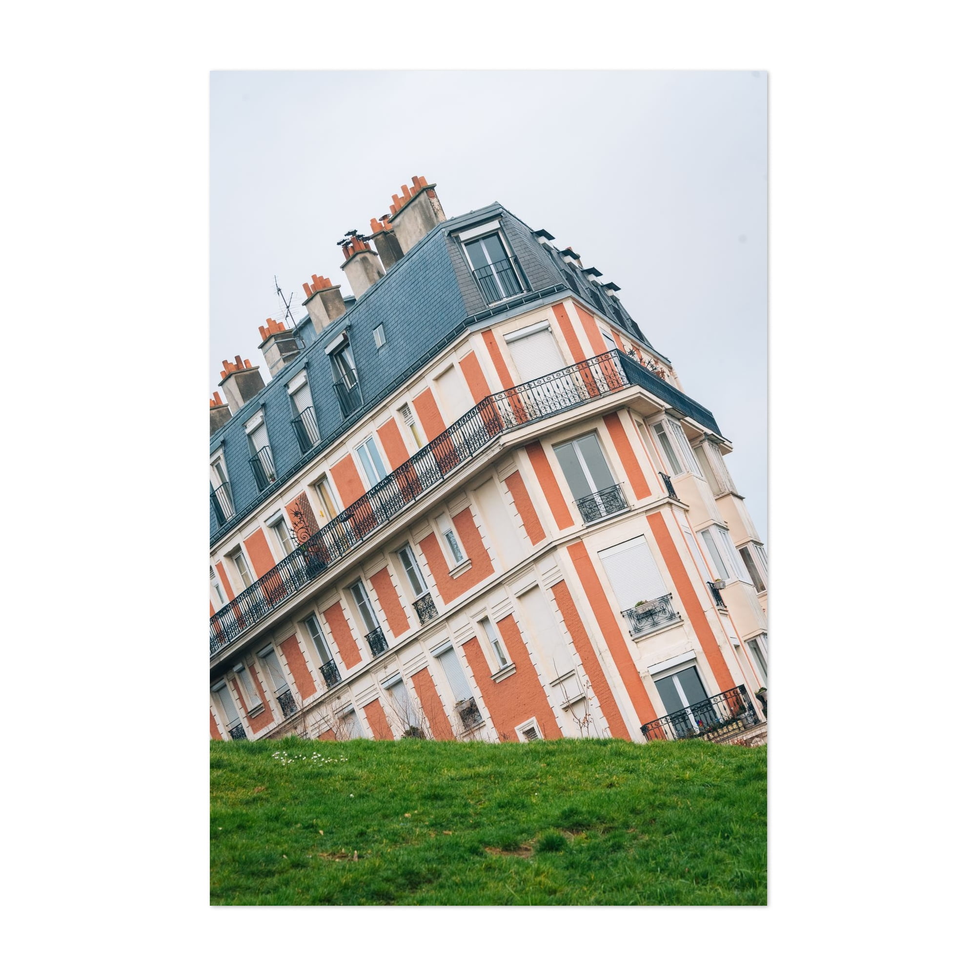 Leanin' - Paris Île-de-France France Photography Architecture Surrealism City Travel Poster ...