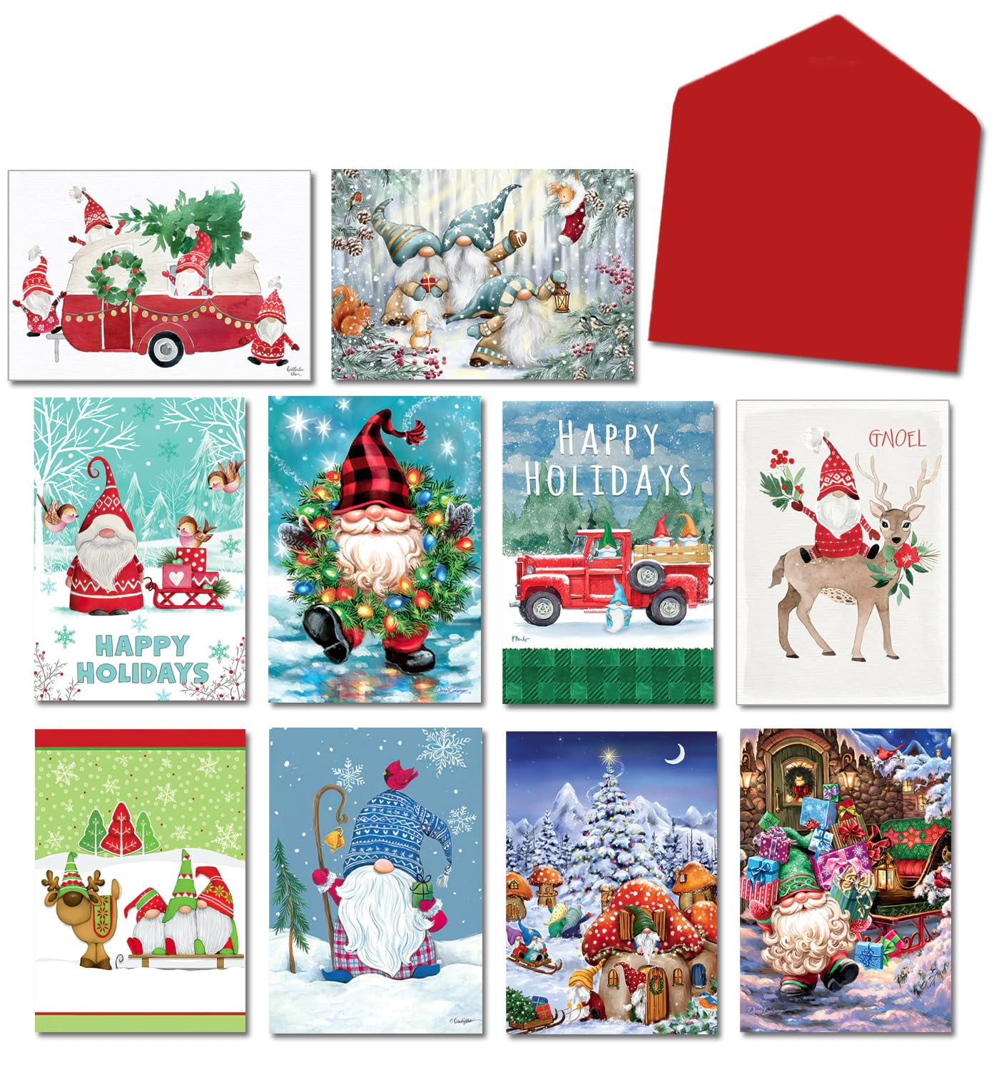 Leanin' Tree, Gnome for the Holidays, Boxed Christmas Cards, Assorted ...