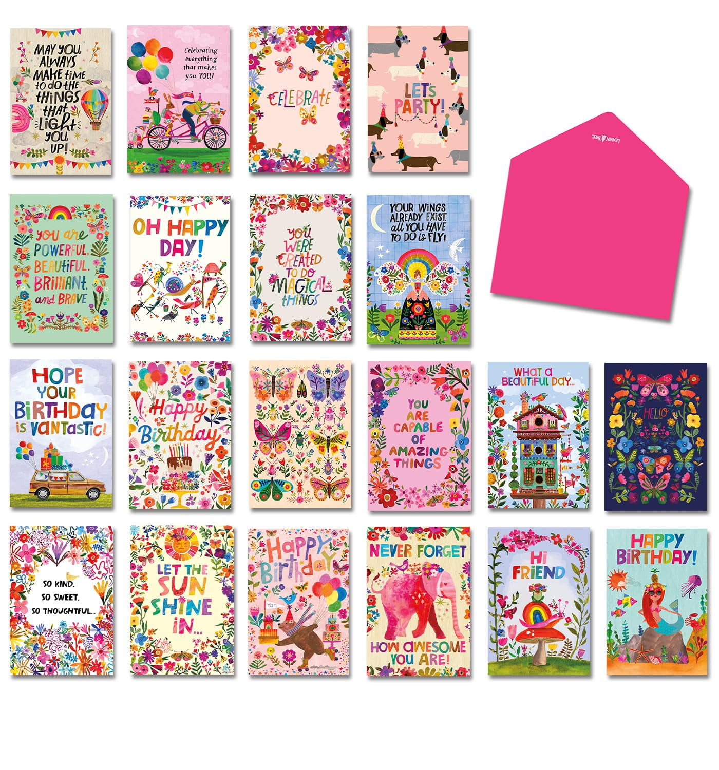 Leanin' Tree, Joyful, Happy World, Greeting Cards Assortment Box All ...