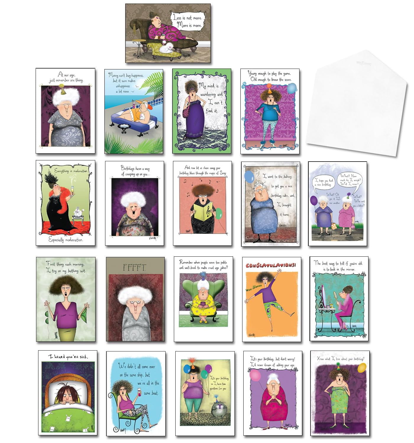 Leanin' Tree, Laugh With Leslie, Greeting Cards Assortment Box ...