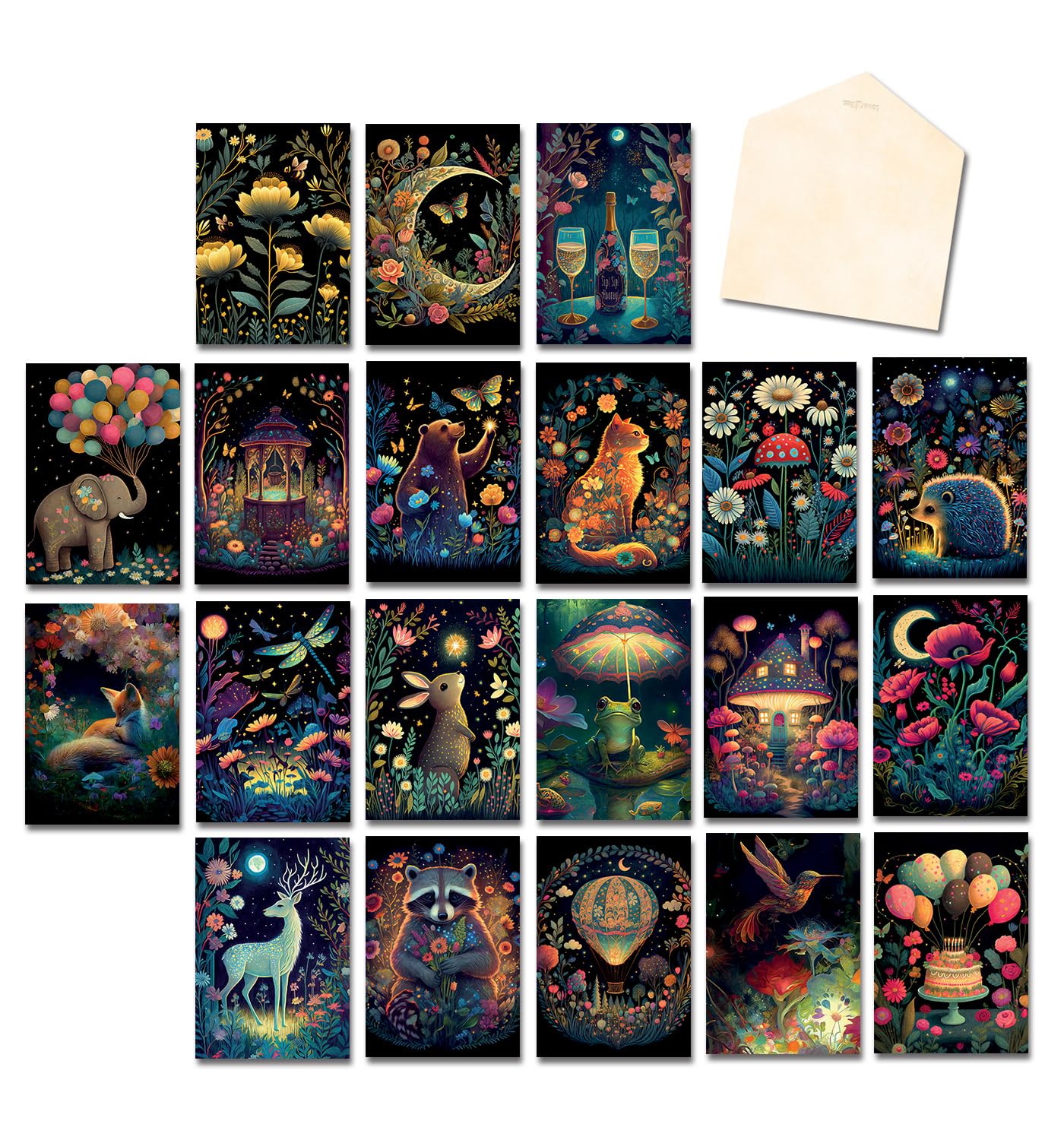 Leanin' Tree, Night Garden, Greeting Cards Assortment Box, Assorted ...