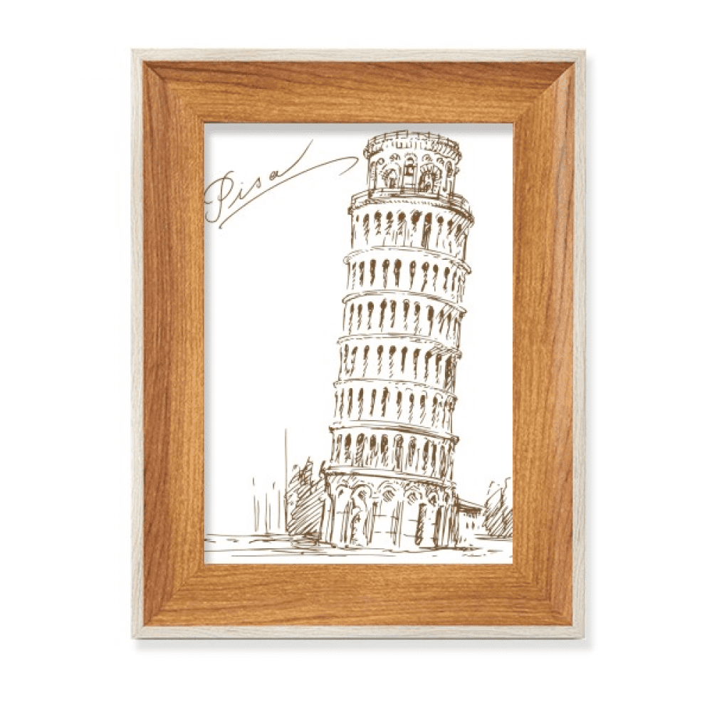 Leaning Tower of Pisa Italy Pisa Desktop Wooden Photo Frame Display ...