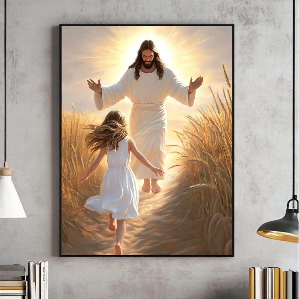 A Leap Of Faith Wall Art, Christian Art, Jesus And Girl Art, Jesus ...