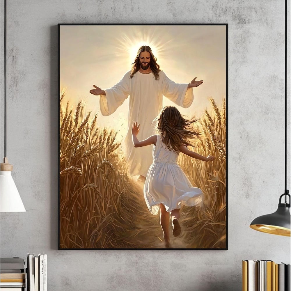 A Leap Of Faith Wall Art, Christian Art, Jesus And Girl Art, Jesus ...