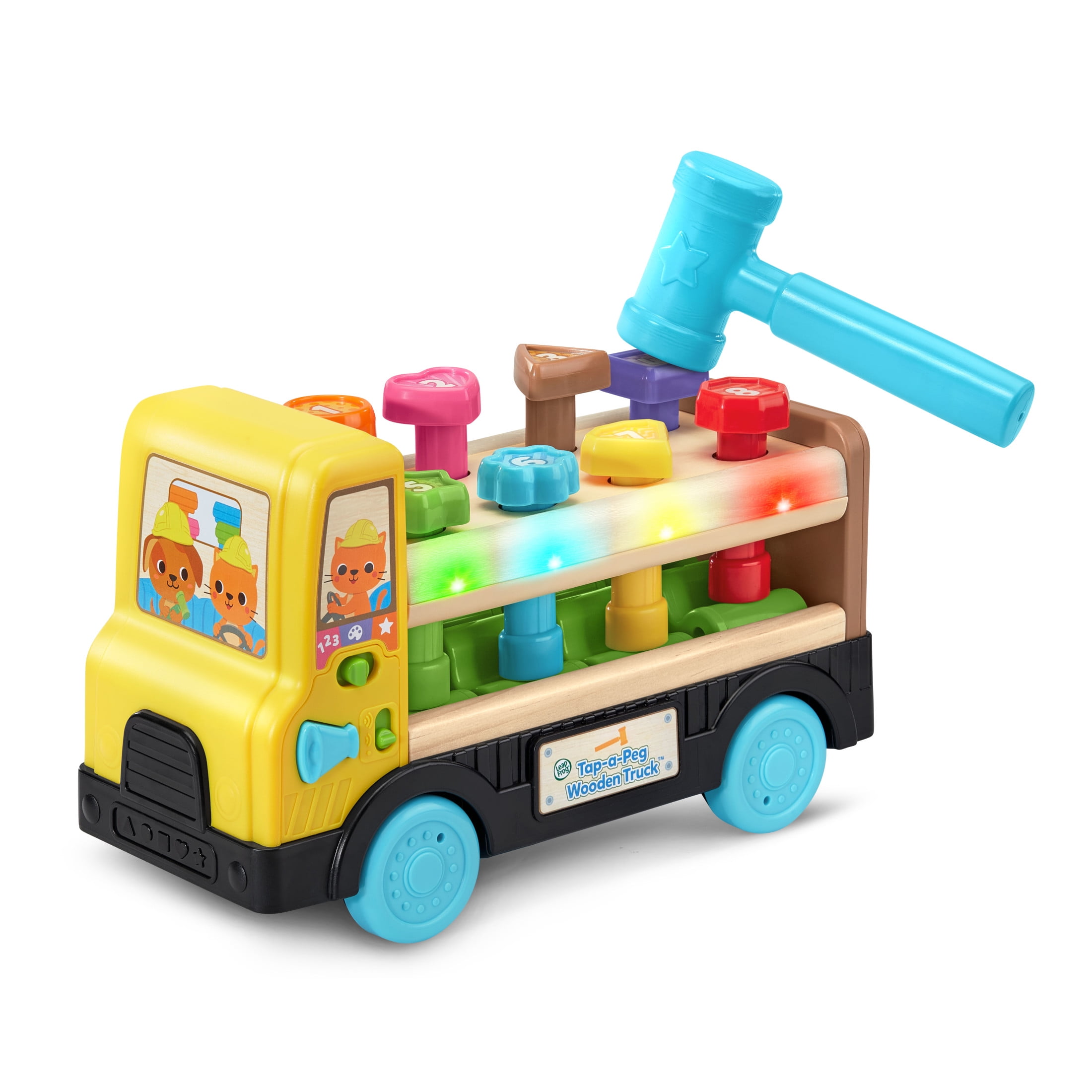 LeapFrog Tap-a-Peg Wooden Truck Wood with Accessories, Baby and Toddler ...