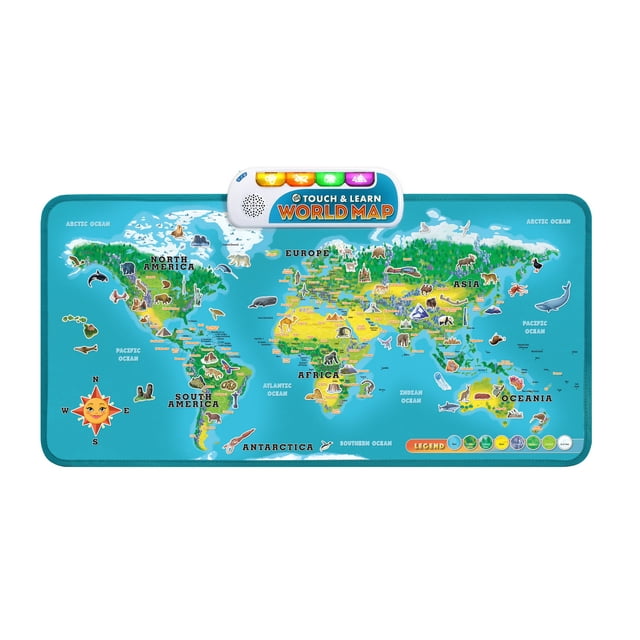 LeapFrog Adventures Educational Toy: Electronic Interactive World Map ...