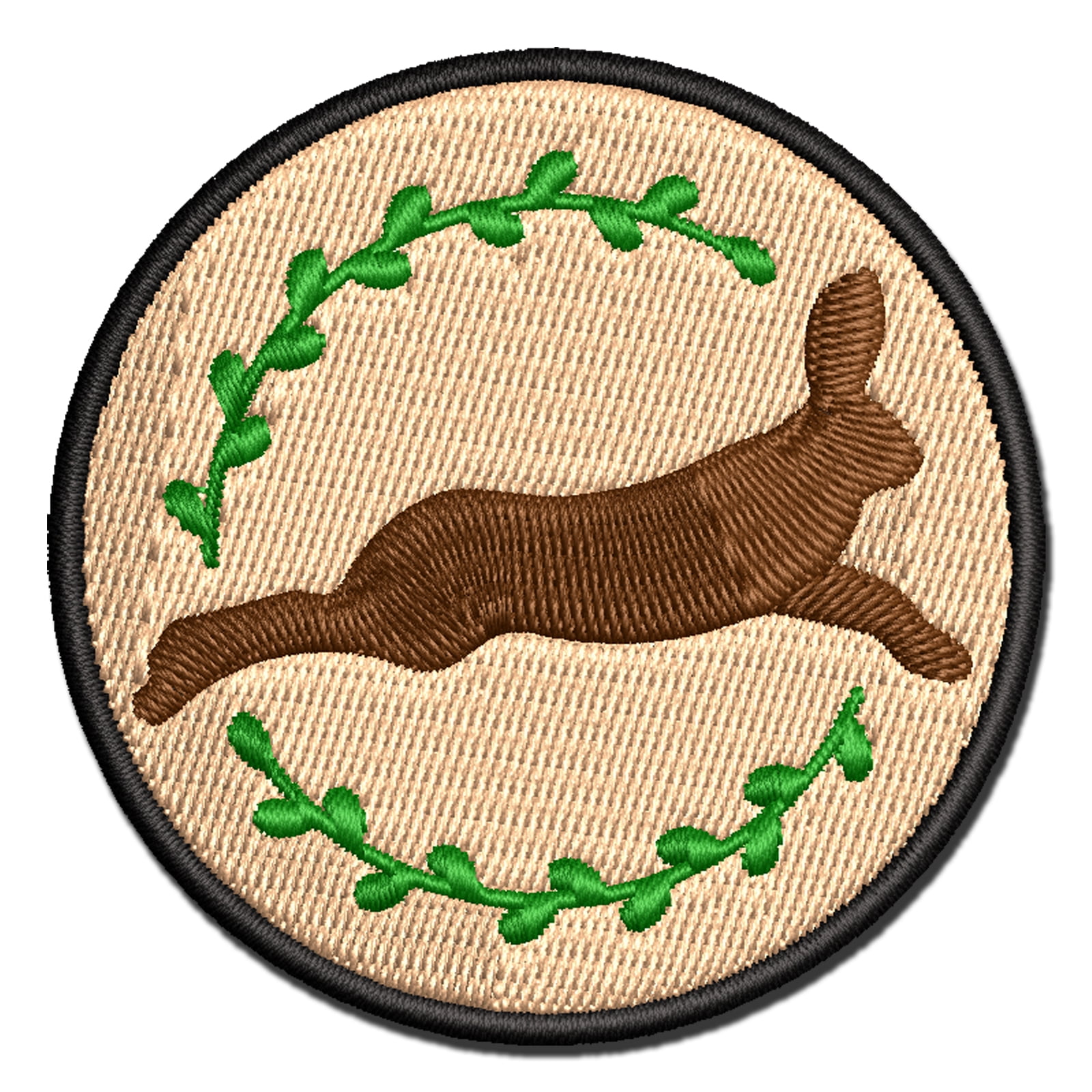 Leaping Jack Rabbit Silhouette Applique Multi-Color Embroidered Hook ...
