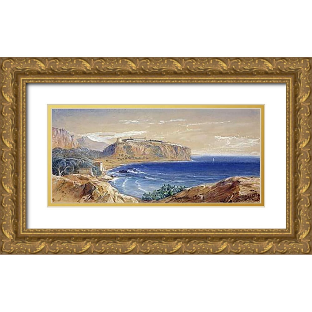 Lear, Edward 14x9 Gold Ornate Wood Framed with Double Matting Museum ...
