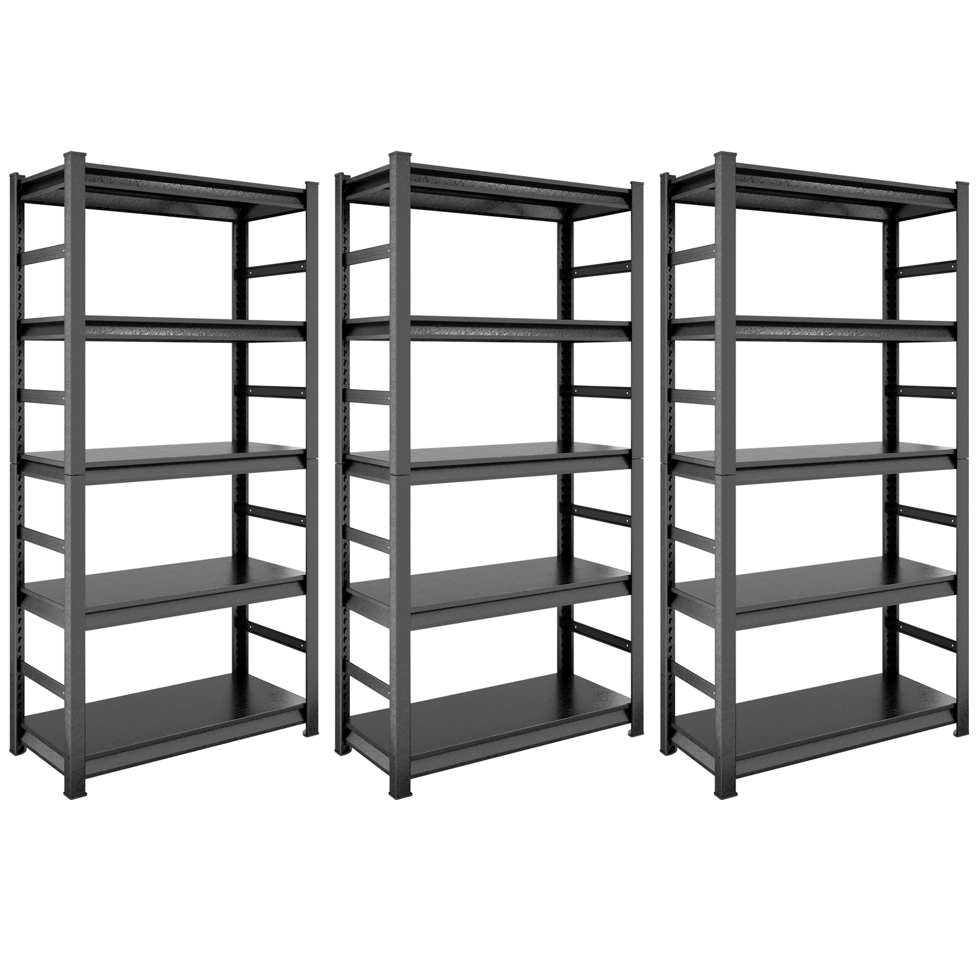Leariso 3 PCS 72"H 5-tier Adjustable Heavy Duty Metal Shelving Unit ...