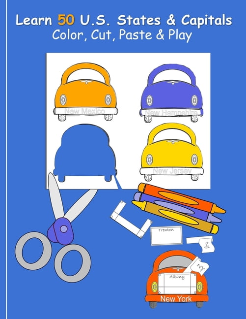 Learn 50 U.S. States & Capitals Color, Cut, Paste & Play : United ...