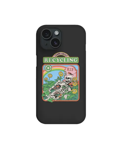 Learn About Recycling Skeleton Funny Phone Case for iPhone 16 15 14 13 ...