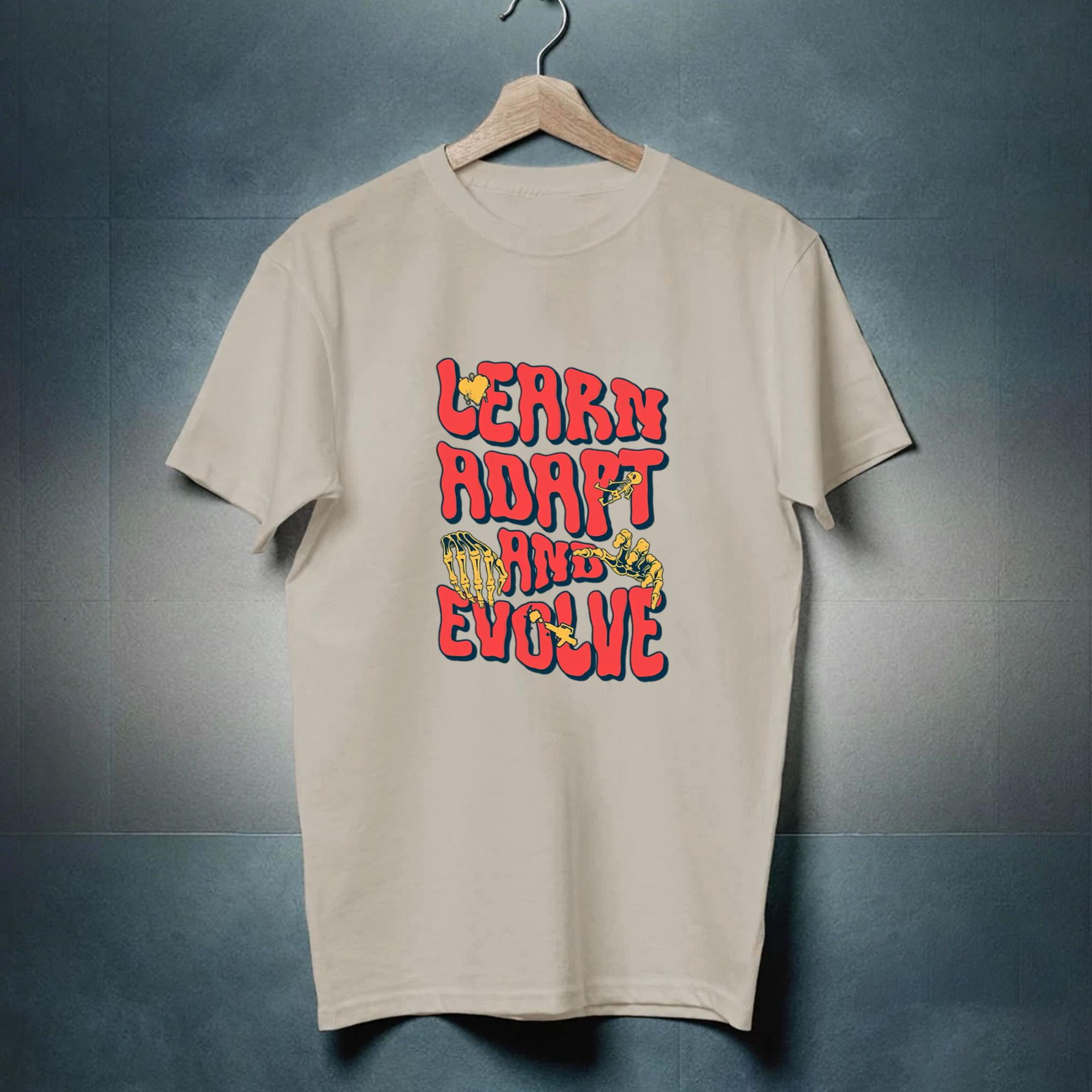 Learn Adapt Evolve Growth Mindset Quote Shirt, Size S - 3XL -T1 ...
